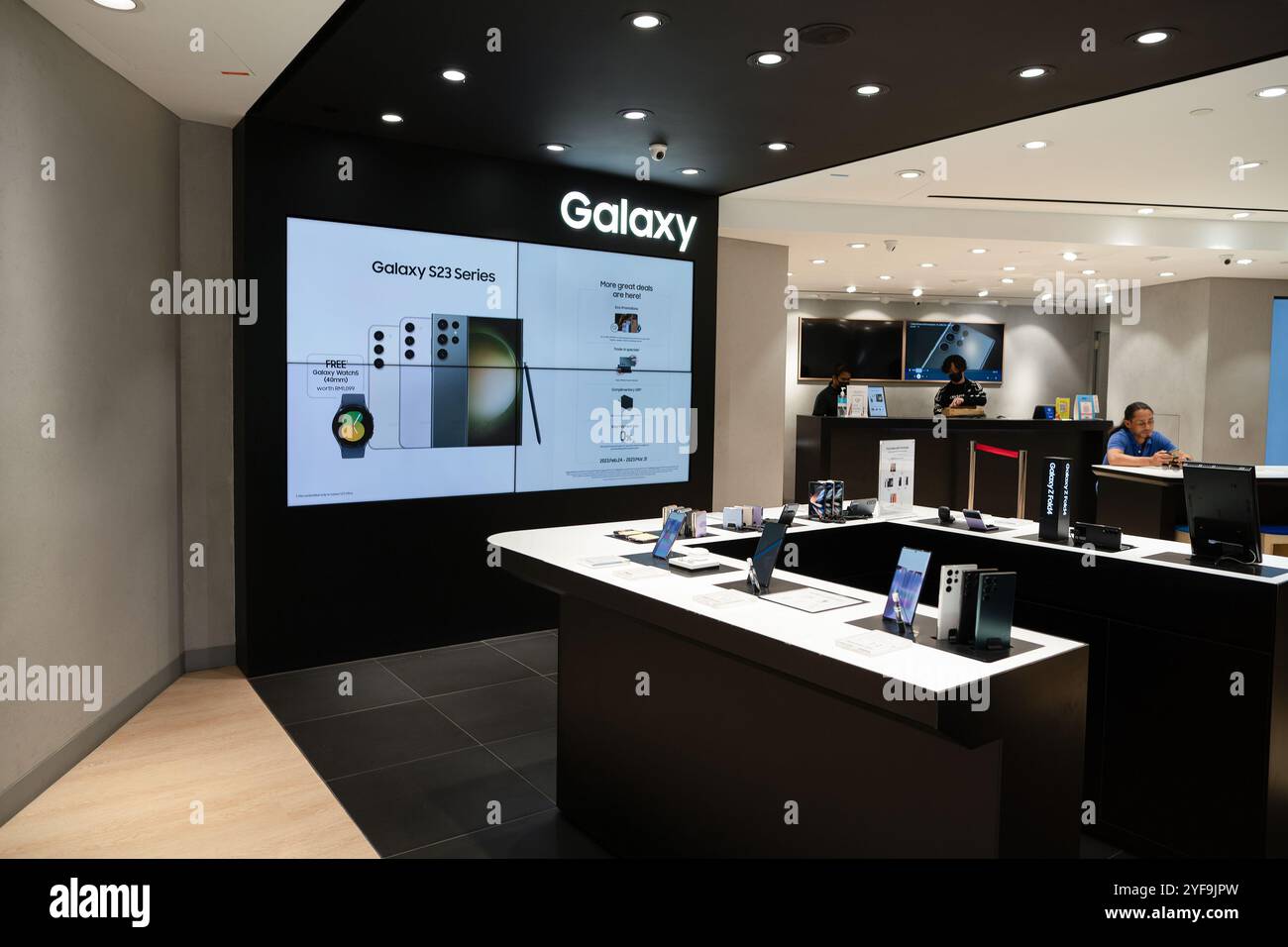 KUALA LUMPUR, MALAYSIA - MARCH 15, 2023: interior shot of Samsung ...