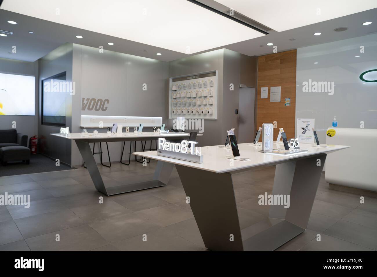 KUALA LUMPUR, MALAYSIA - MARCH 15, 2023: interior shot of Oppo store in ...
