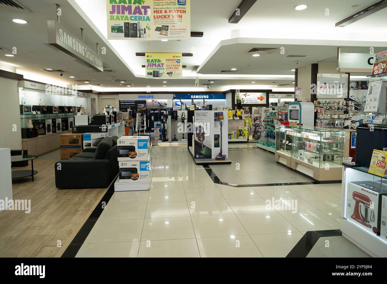 KUALA LUMPUR, MALAYSIA - MARCH 15, 2023: home appliances on display at ...
