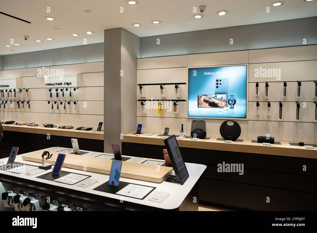 KUALA LUMPUR, MALAYSIA - MARCH 15, 2023: interior shot of Samsung ...