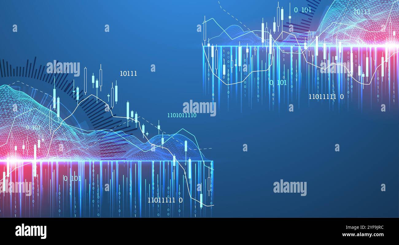 Financial trade concept. Stock market and exchange. Candle stick graph ...