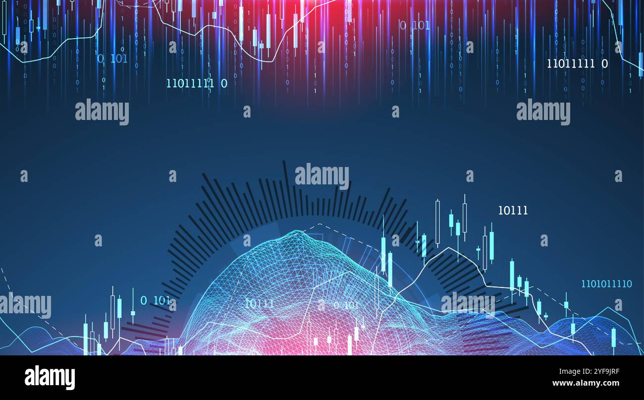 Financial trade concept. Stock market and exchange. Candle stick graph ...