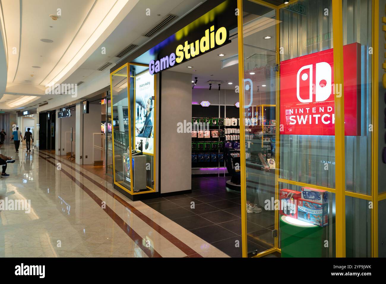 KUALA LUMPUR, MALAYSIA - MARCH 15, 2023: entrance to GameStudio store ...