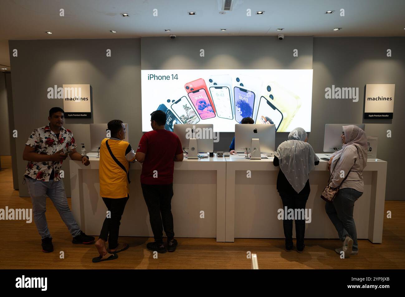 KUALA LUMPUR, MALAYSIA - MARCH 15, 2023: cash desk inside Machines ...