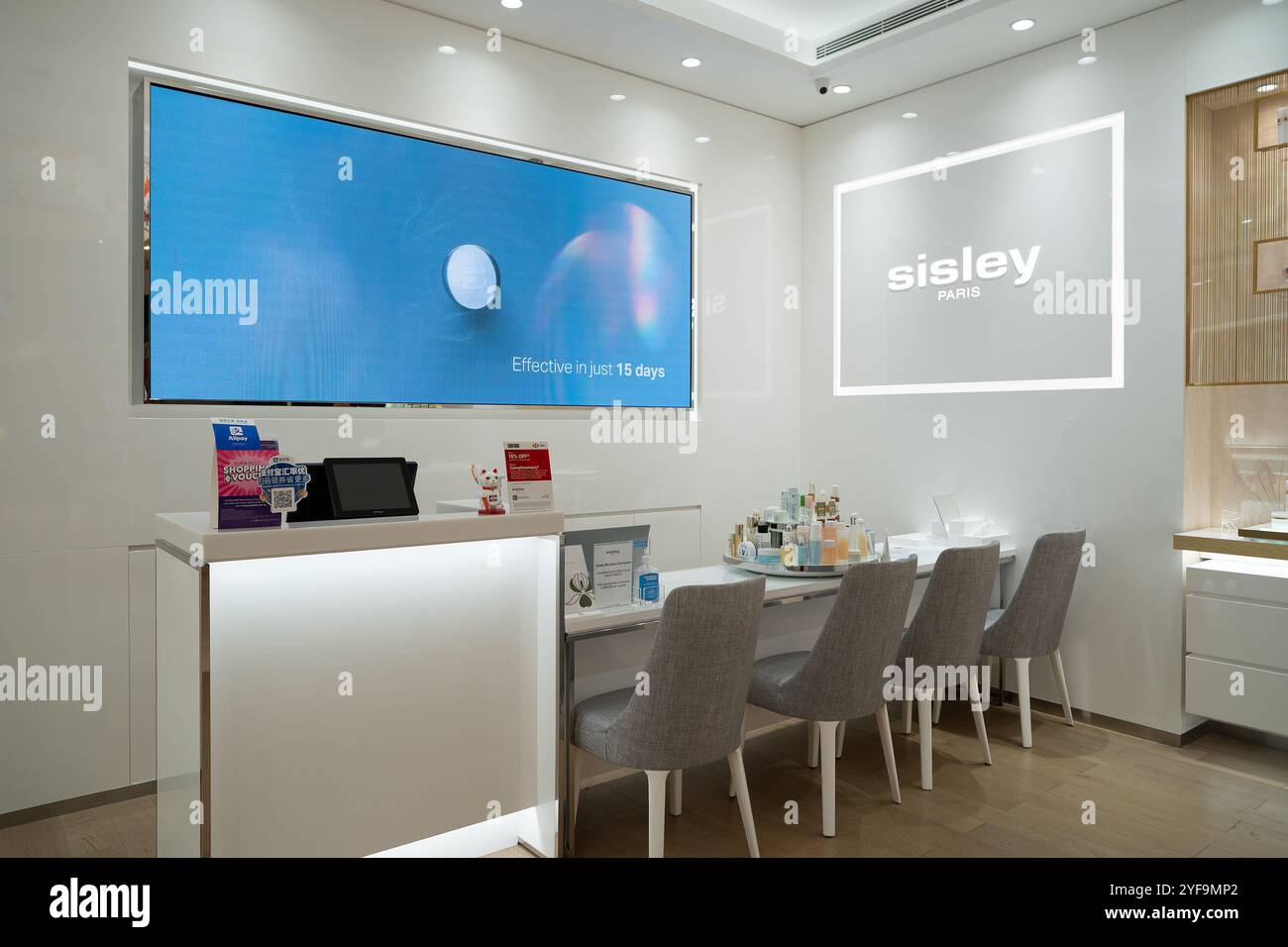 KUALA LUMPUR, MALAYSIA - MARCH 15, 2023: interior shot of Sisley store ...