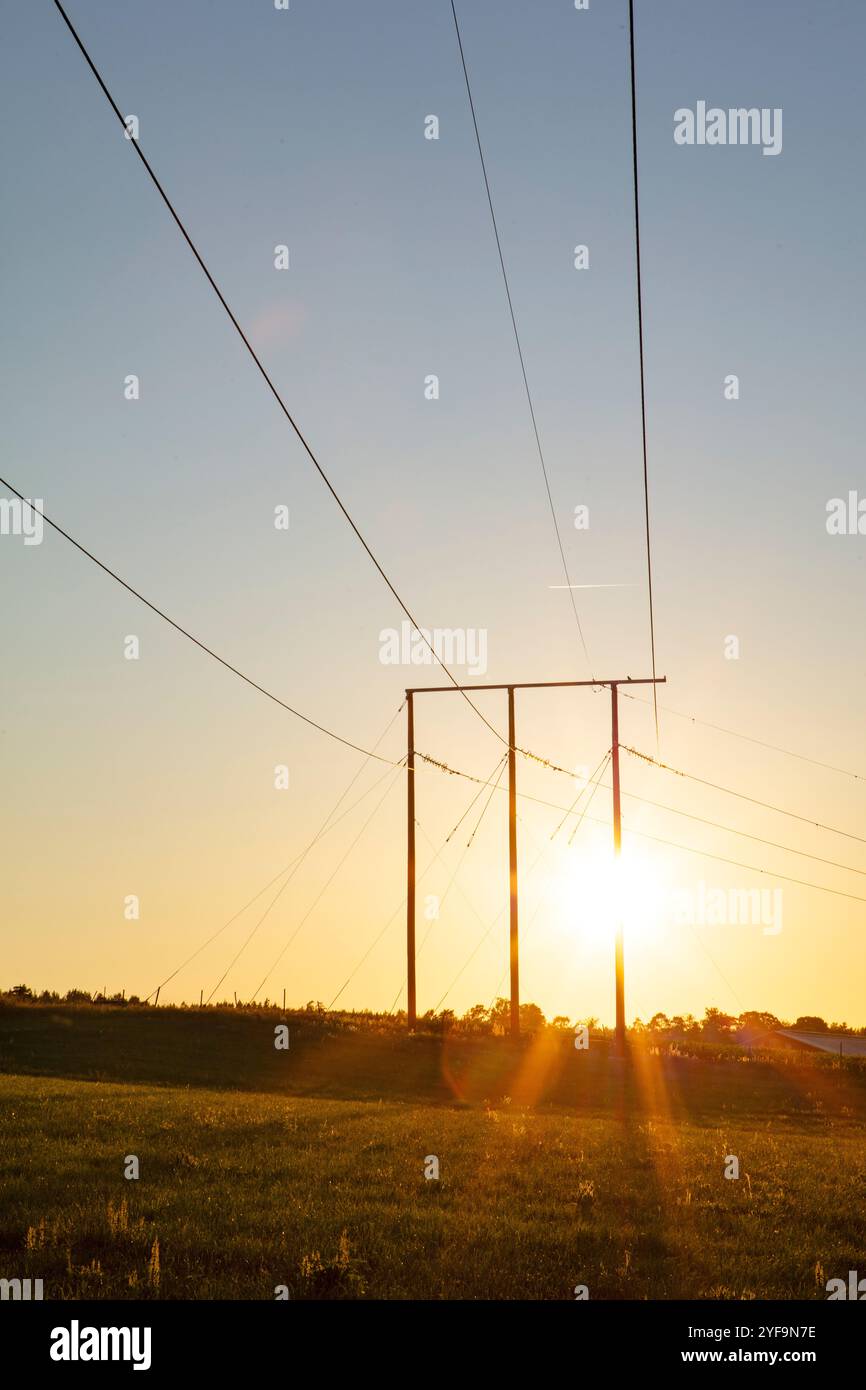 Cables clear sky cable hi-res stock photography and images - Alamy