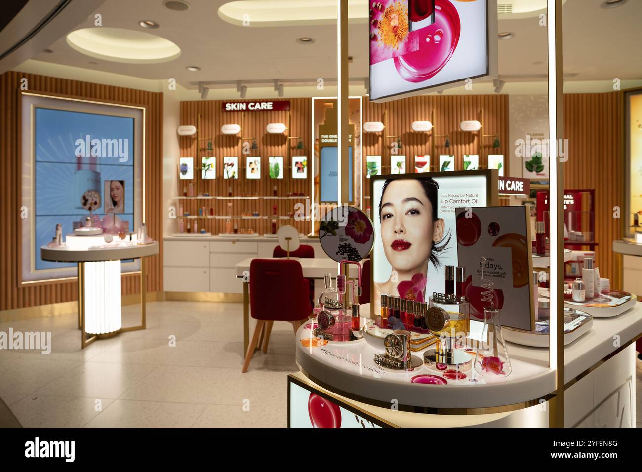 Clarins skincare display hi-res stock photography and images - Alamy