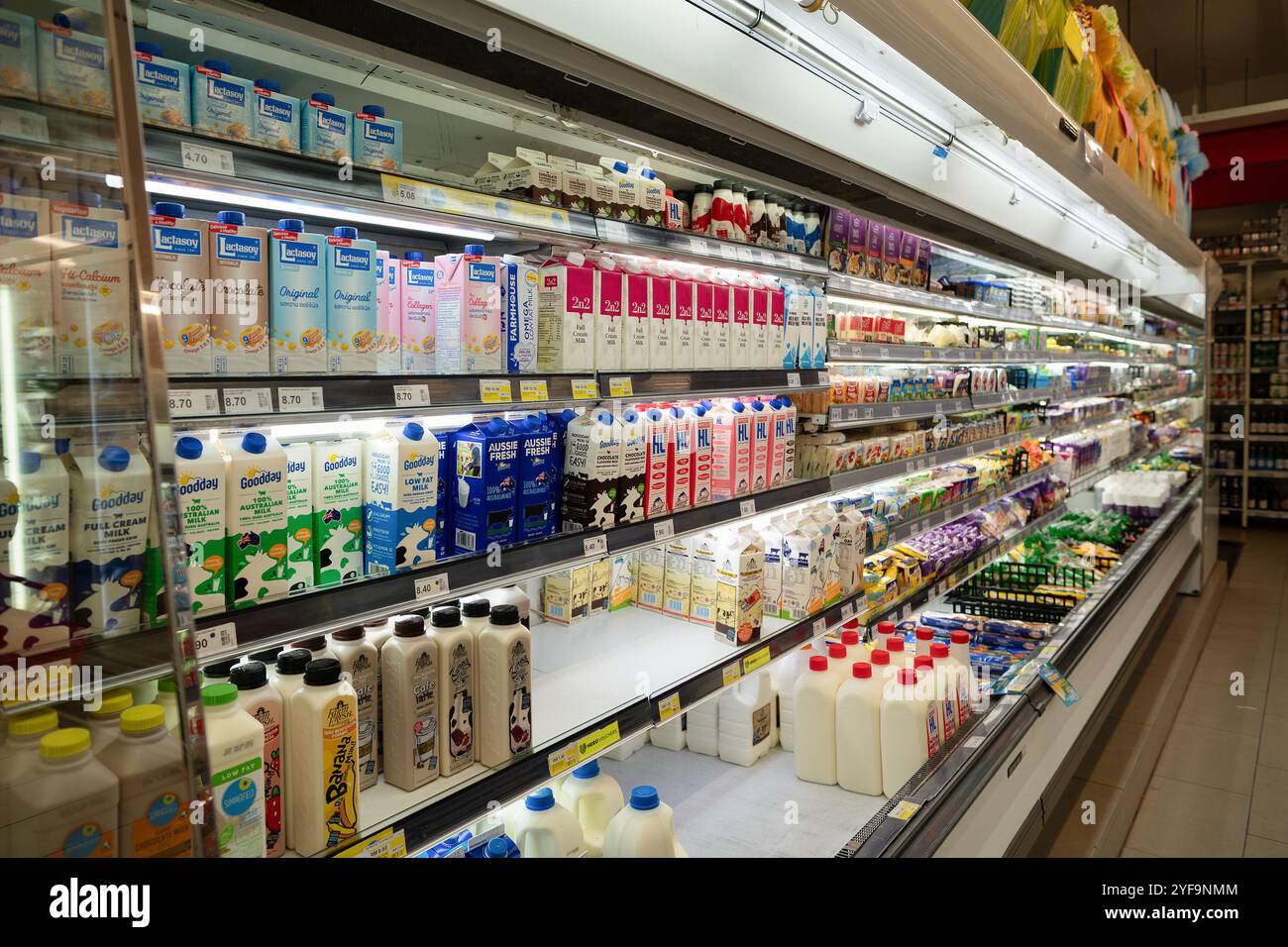 KUALA LUMPUR, MALAYSIA - MARCH 15, 2023: milk for sale inside ...