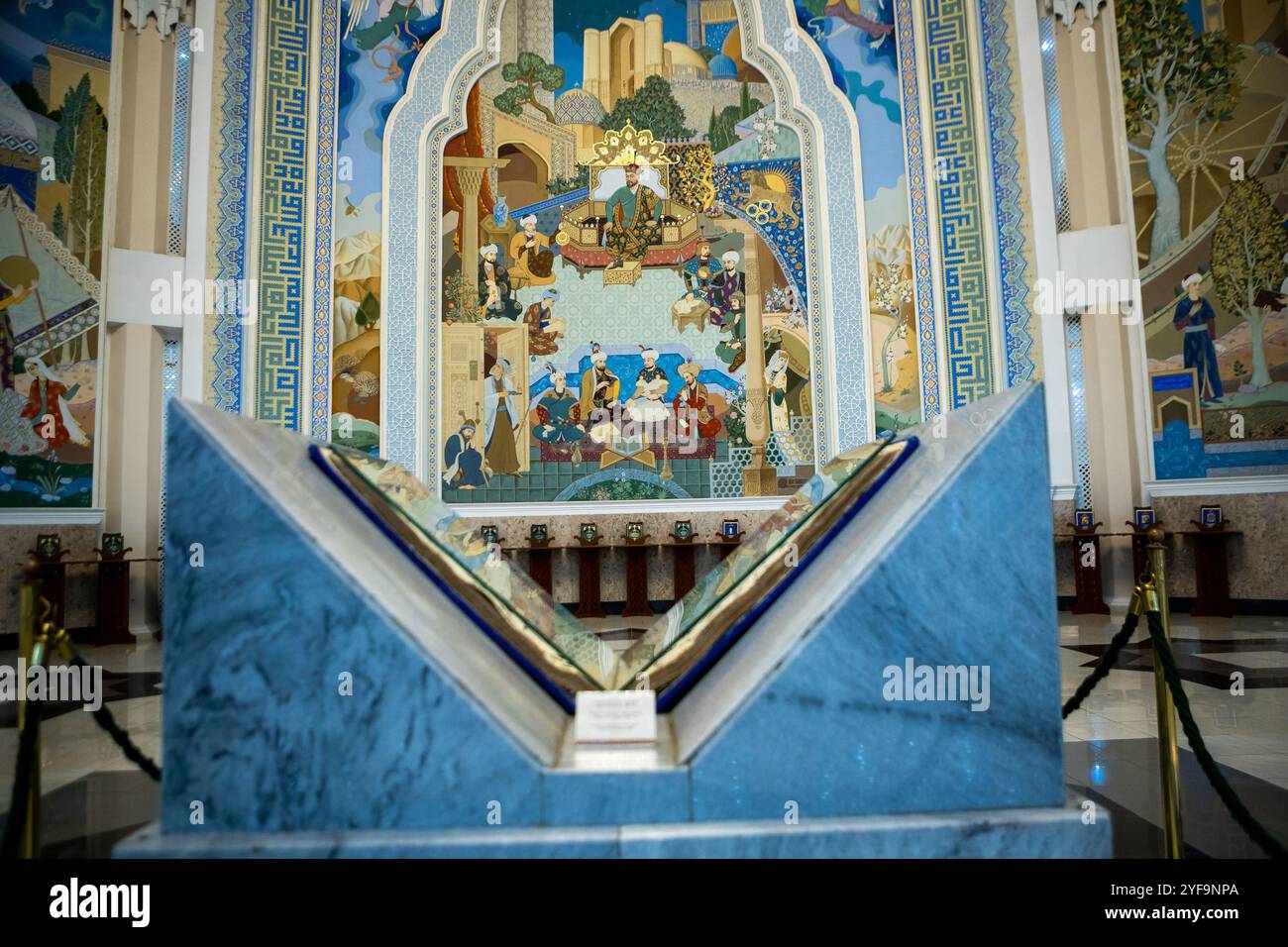 Tashkent, Uzbekistan - April 20, 2023: Othman Koran written in a bold ...