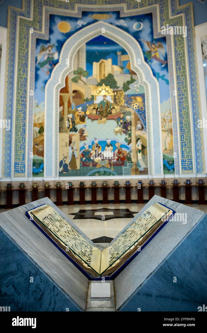 Tashkent, Uzbekistan - April 20, 2023: Othman Koran written in a bold ...