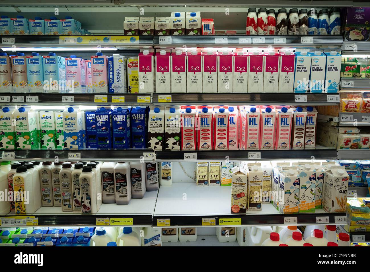 KUALA LUMPUR, MALAYSIA - MARCH 15, 2023: milk for sale inside ...