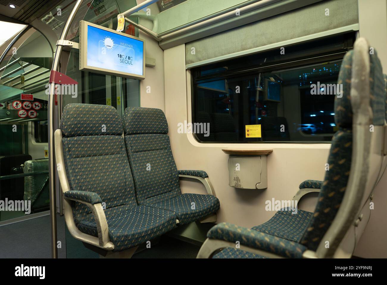 KUALA LUMPUR, MALAYSIA - MARCH 21, 2023: interior shot of KLIA Ekspres ...