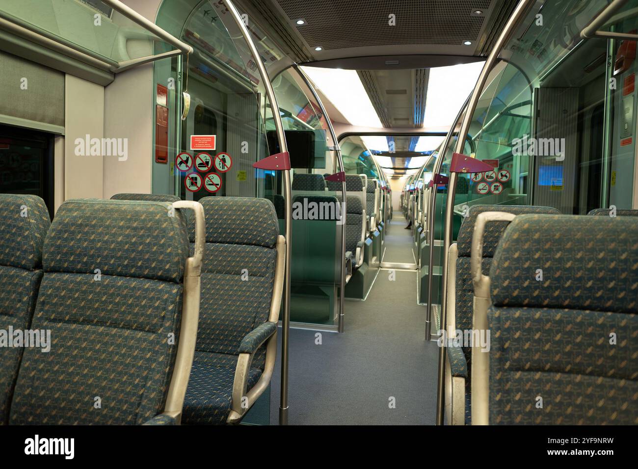 KUALA LUMPUR, MALAYSIA - MARCH 21, 2023: interior shot of KLIA Ekspres ...
