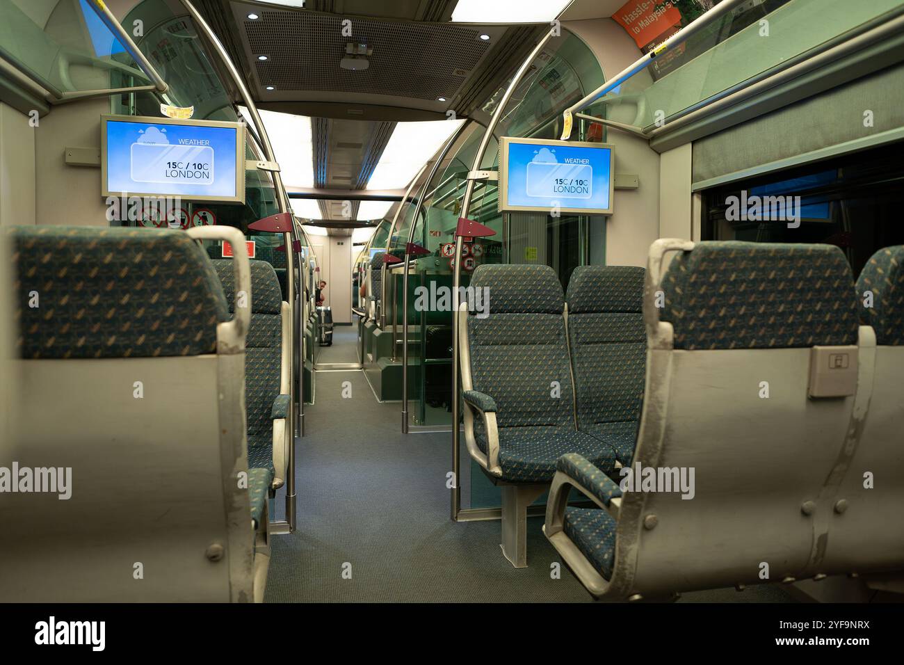 KUALA LUMPUR, MALAYSIA - MARCH 21, 2023: interior shot of KLIA Ekspres ...
