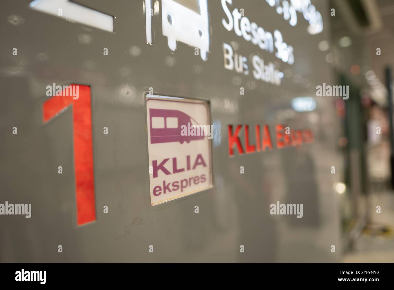 KUALA LUMPUR, MALAYSIA - MARCH 21, 2023: close up shot of KLIA Ekspres ...