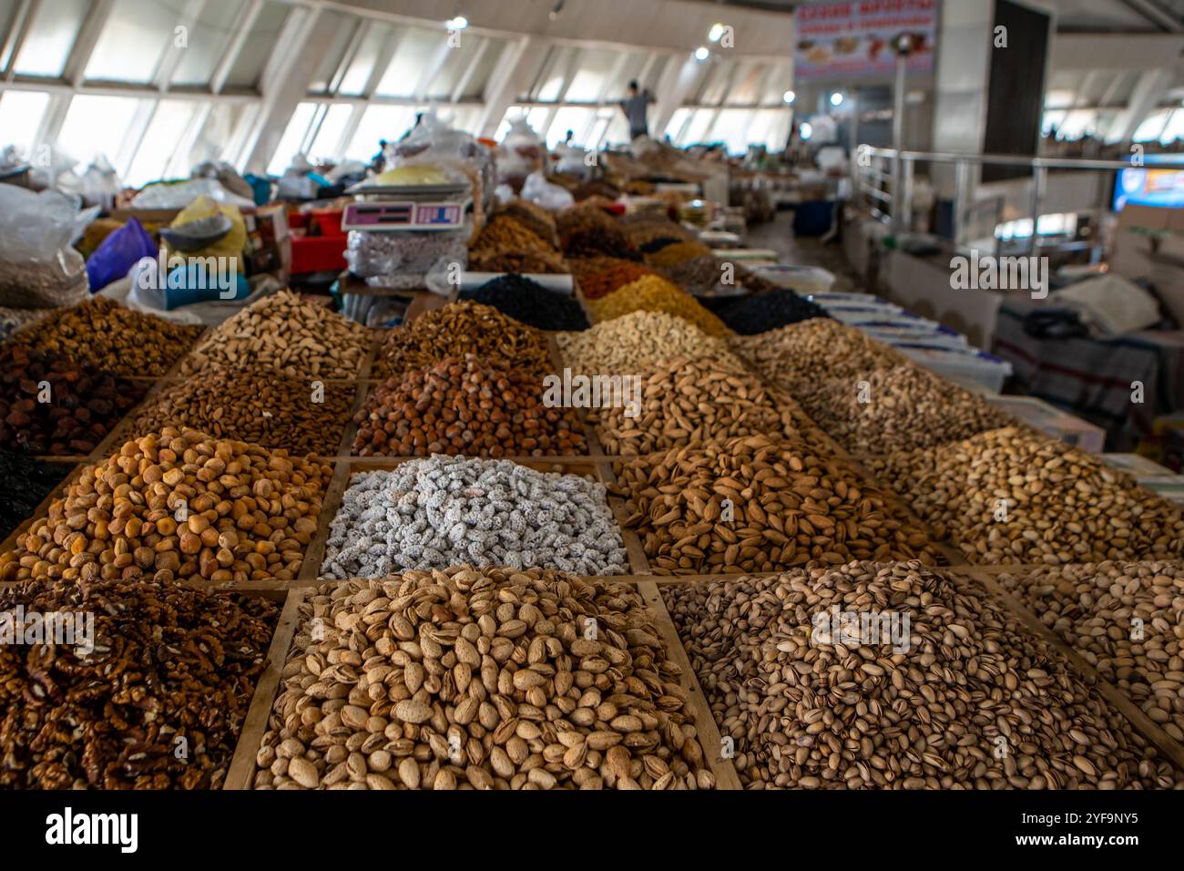 Dried fruits and nuts on local food market Stock Photo - Alamy