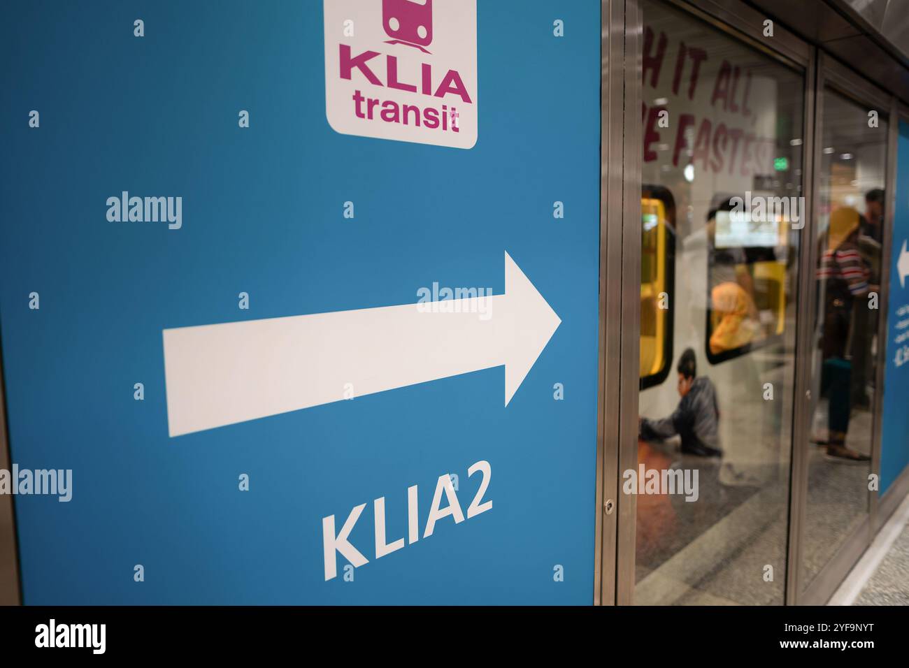 KUALA LUMPUR, MALAYSIA - MAY 09, 2023: close up shot of KLIA Ekspres ...