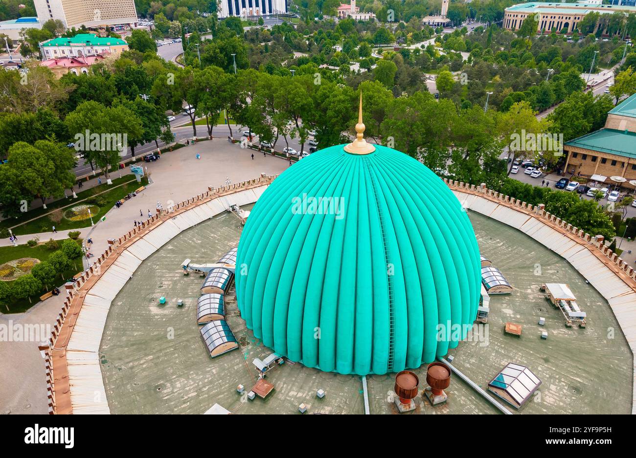 Aerial view of Amir Timur museum in Tashkent, Uzbekistan Stock Photo ...
