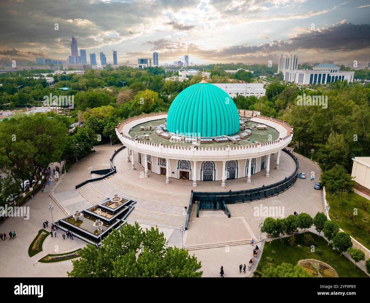 Aerial view of Amir Timur museum in Tashkent, Uzbekistan Stock Photo ...
