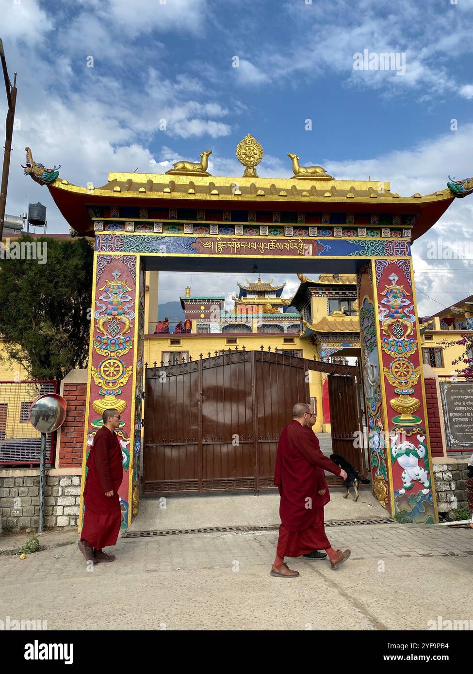 Buddhist Monks Outside Monastery in Bir Billing, Himachal Pradesh ...