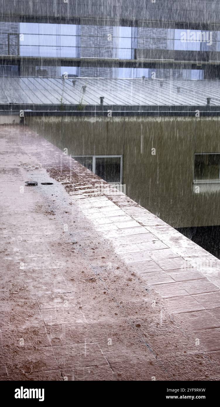 Detail of urban ground wet from the rain Stock Photo - Alamy