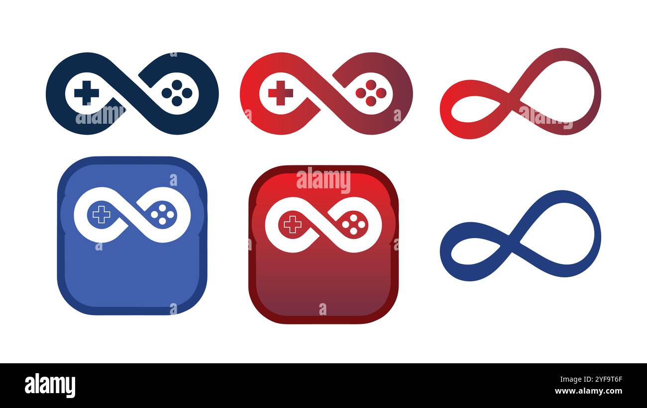 Stylish Game and Infinity Icon – Ideal for Apps, Consoles, and More ...