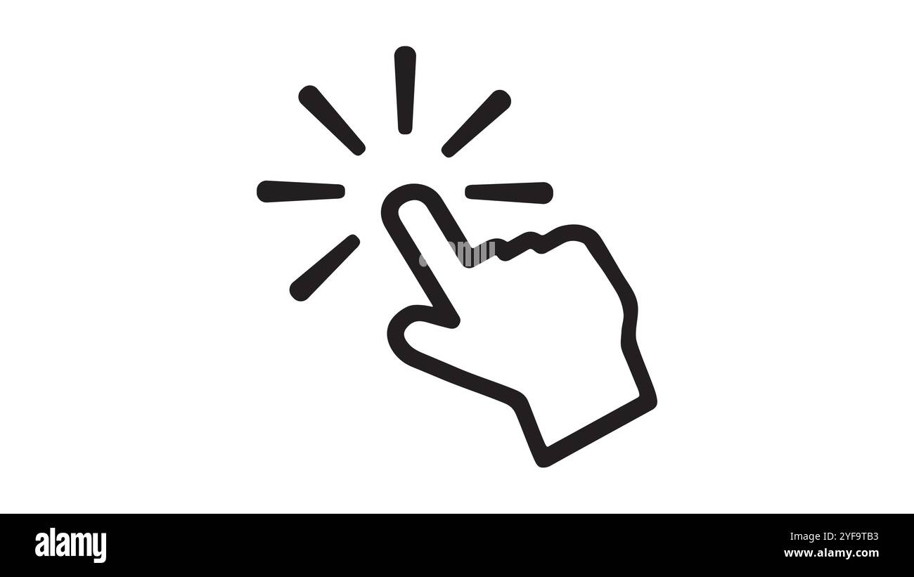Tap-tap or Click Icon Vector – Modern Tap and Click Symbol for Apps ...