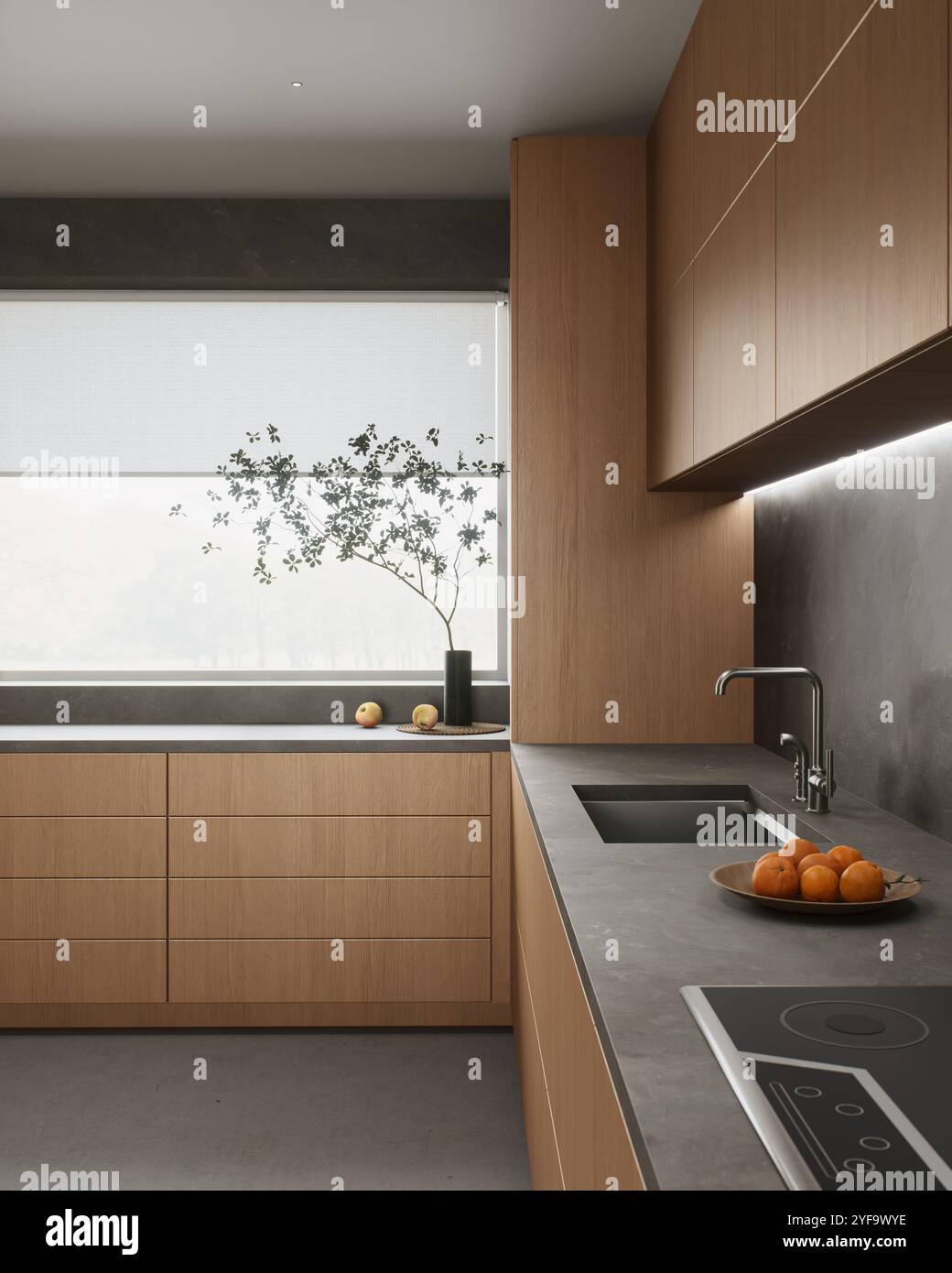 Modern wood kitchen designs include sleek countertops that enhance ...