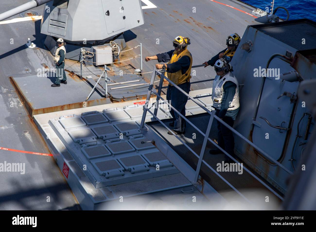 241030-N-NF288-174 PHILIPPINE SEA (Oct. 30, 2024) A flight deck Sailors ...