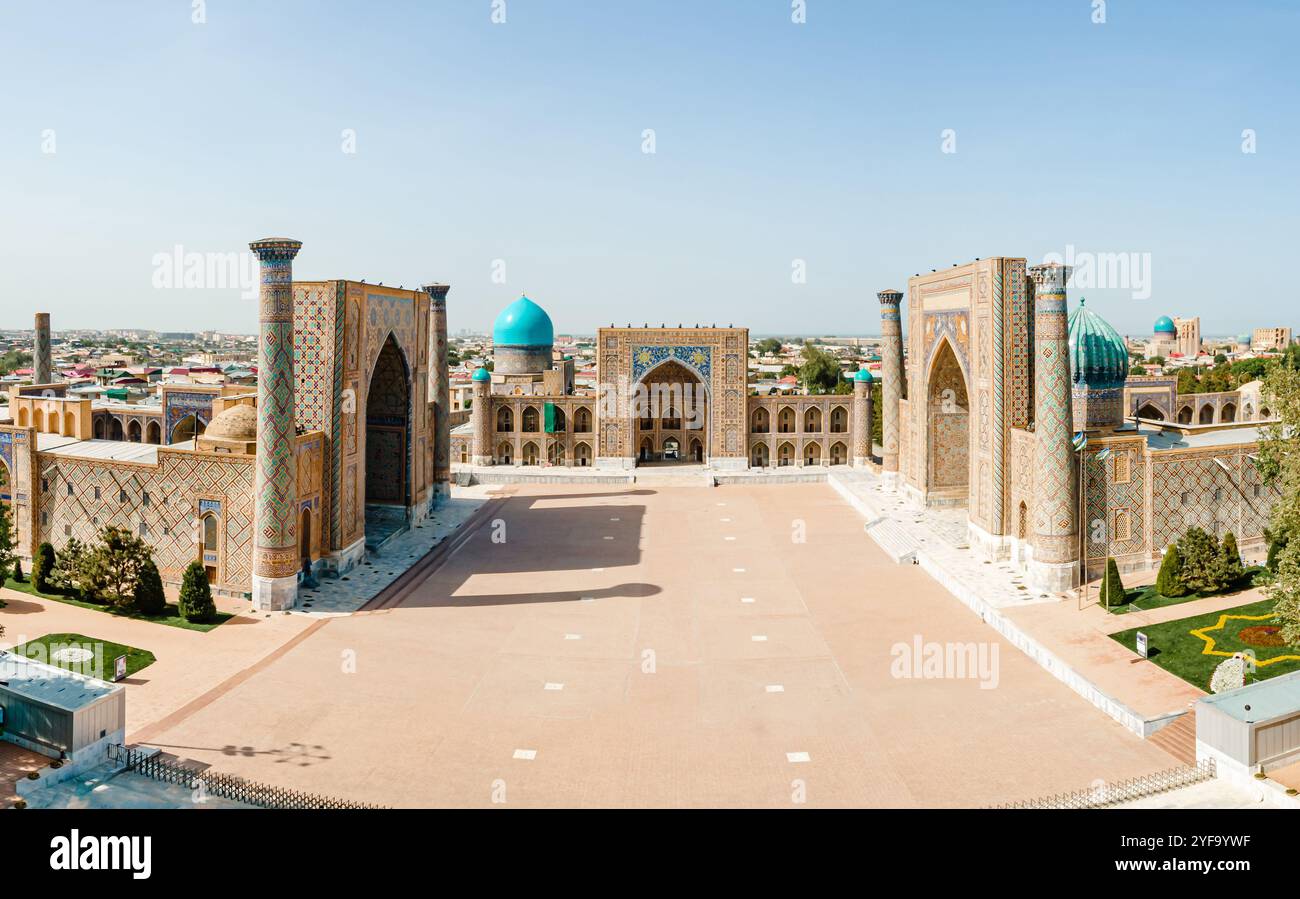 Samarkand uzbekistan aerial view registan hi-res stock photography and ...