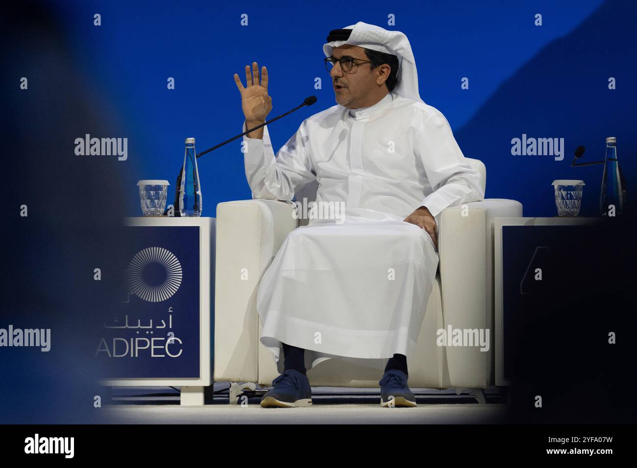 Musabbeh Al Kaaba Executive Director ADNOC talks at a panel during the ...