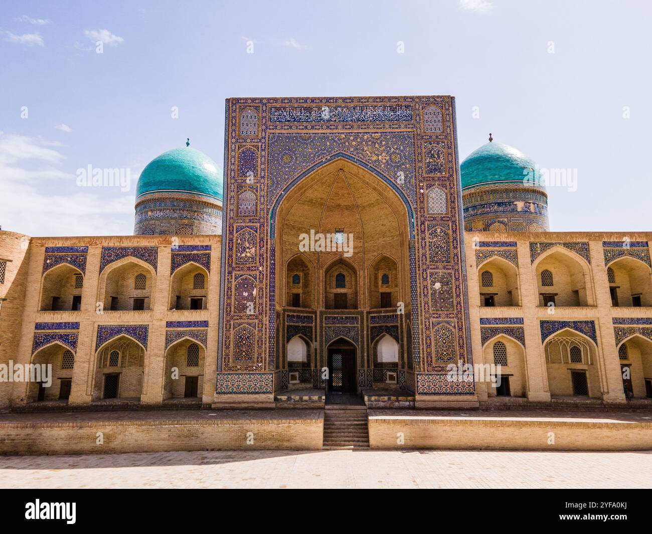 Bukhara, Uzbekistan Aerial view of Po-i-Kalan Islamic religious complex ...