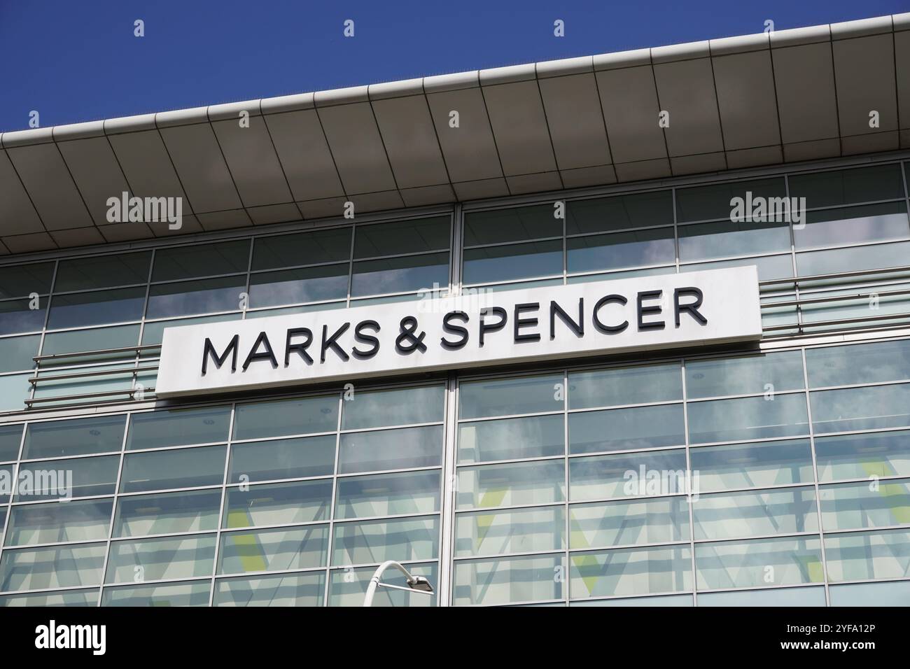 20 August 2024 Southampton UK - Marks & Spencer department store logo ...