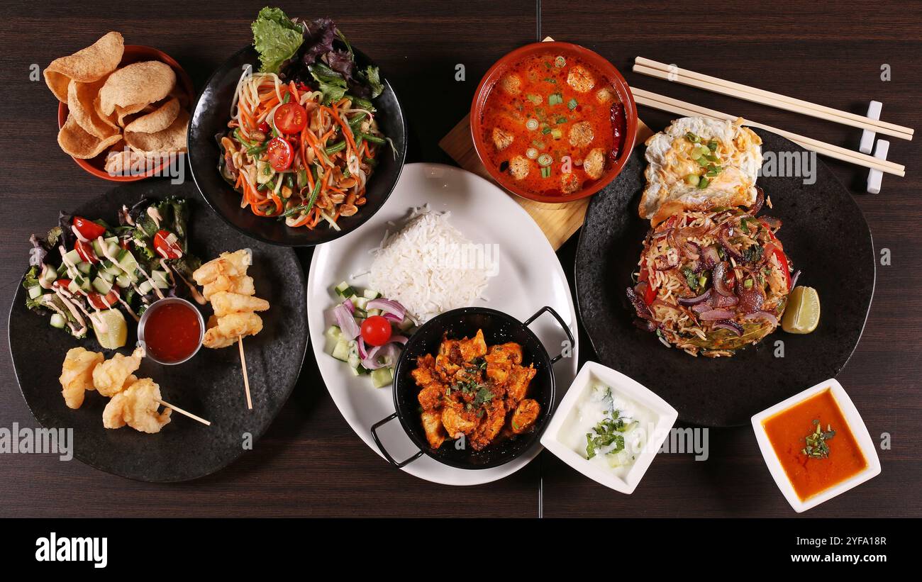 Asian food selection Stock Photo - Alamy