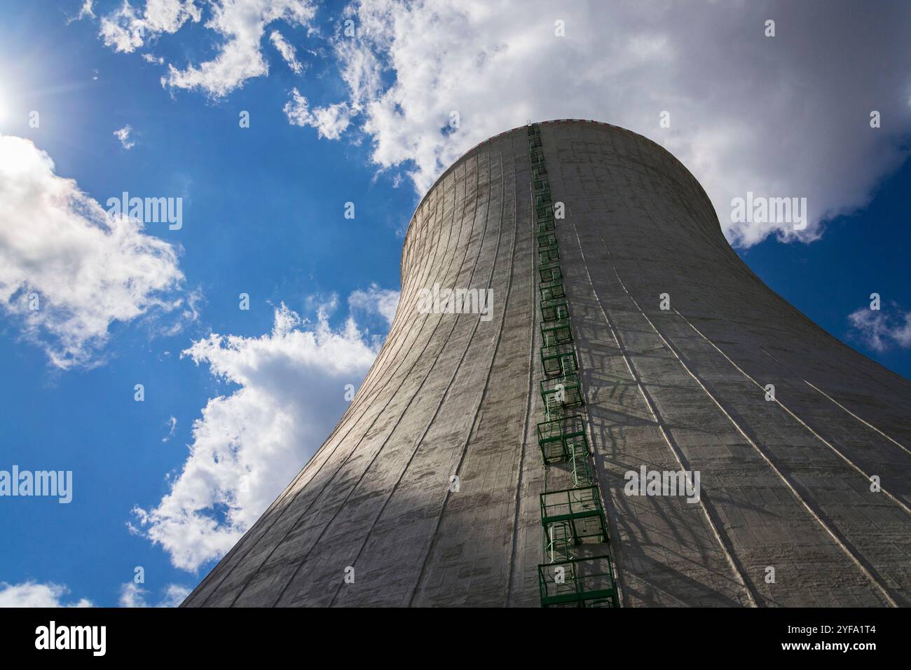 Cooling towers at nuclear power plant, energy self-sufficiency ...