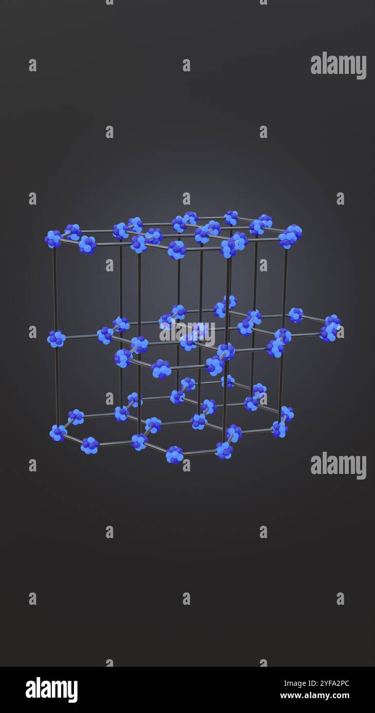 Model of graphite crystal lattice 3d illustration Stock Photo - Alamy