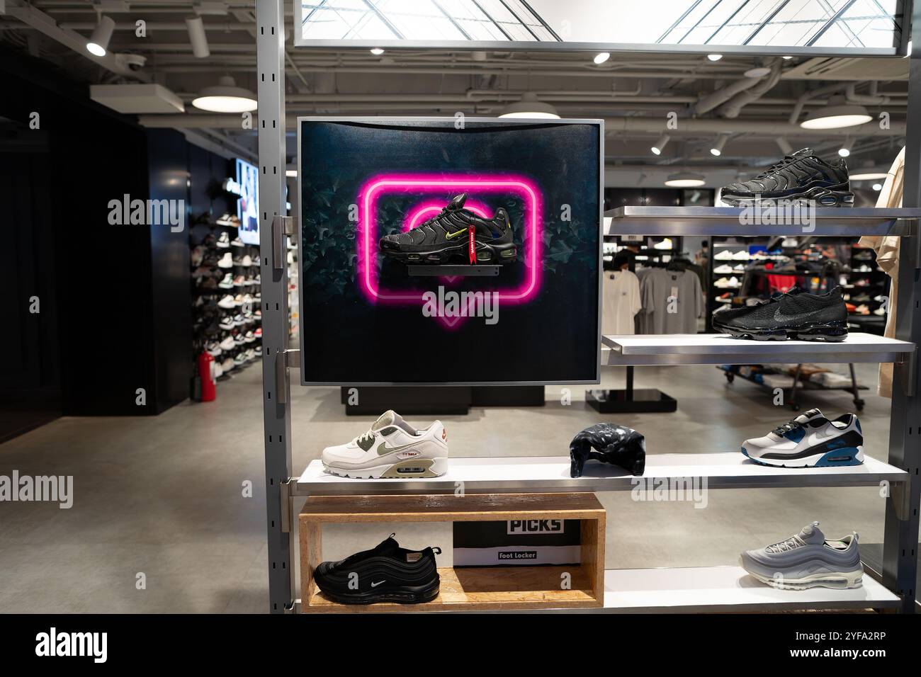 BANGKOK, THAILAND - OCTOBER 27, 2023: footwear on display at Foot ...