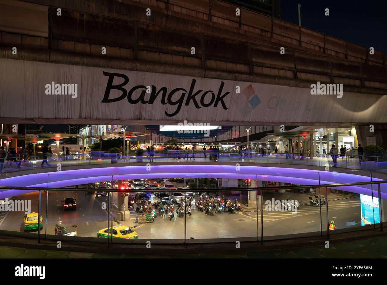 BANGKOK, THAILAND - OCTOBER 27, 2023: Bangkok sign as seen at nighttime ...