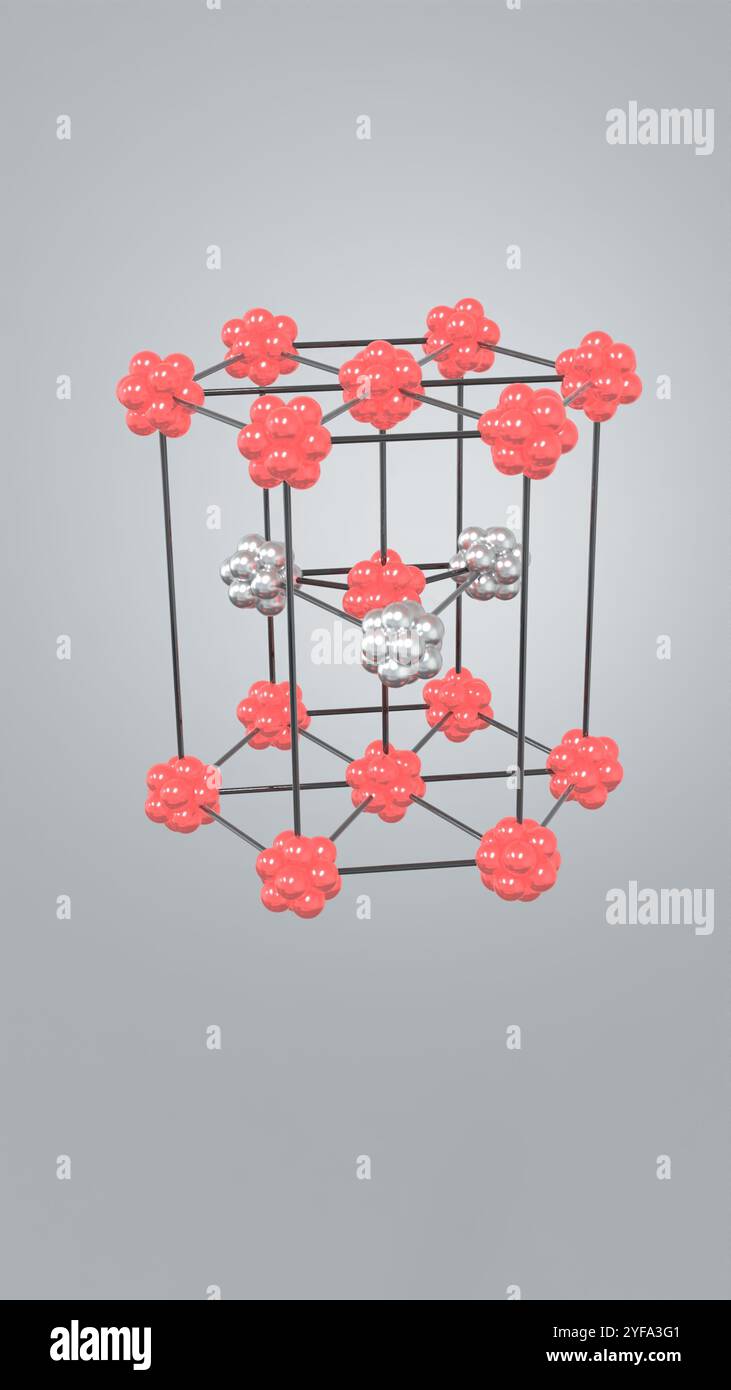Magnesium Crystal Lattice Model 3D Illustration Stock Photo - Alamy
