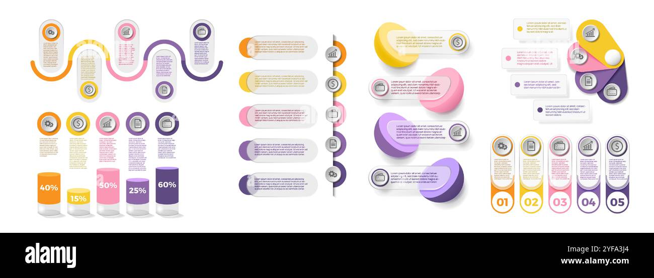 Infograph elements. Graphic chart arrow. Presentation banner template ...