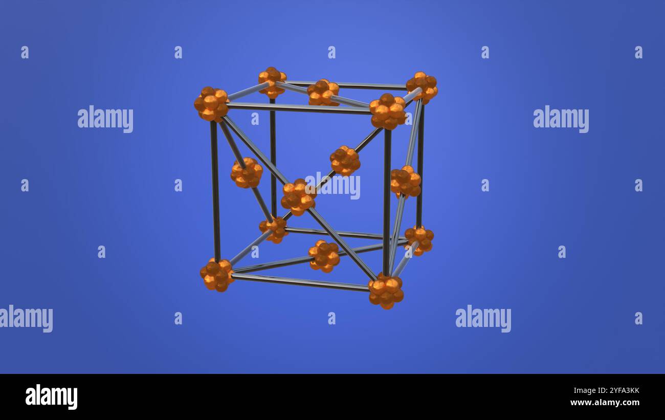 Crystal Copper Lattice Model 3D Illustration Stock Photo - Alamy
