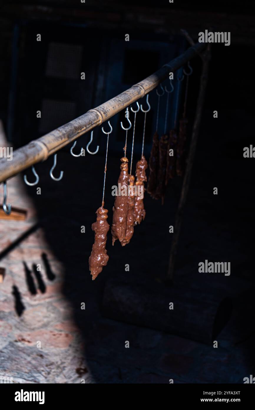 Traditional Georgian sweets churchkhela outdoor Stock Photo - Alamy