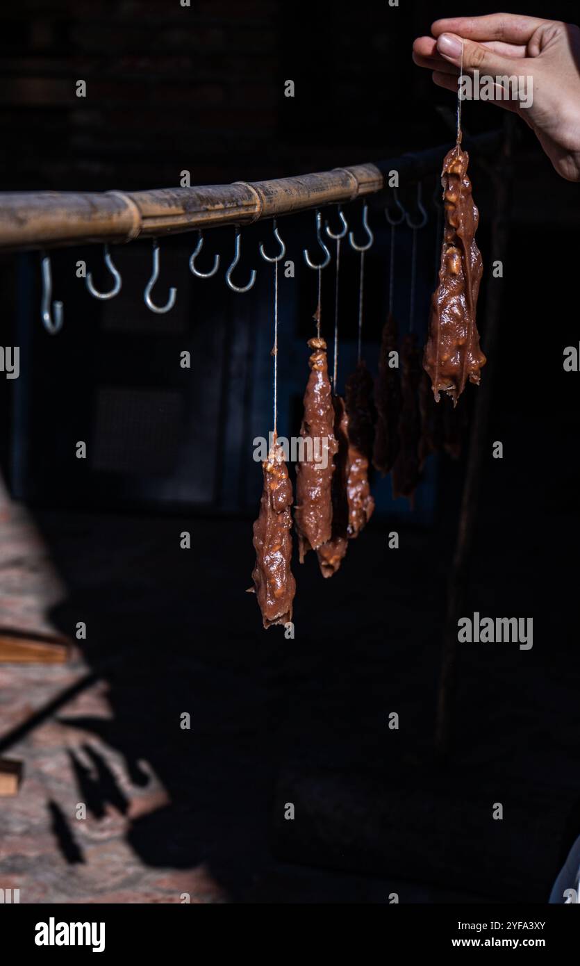 Traditional Georgian sweets churchkhela outdoor Stock Photo - Alamy