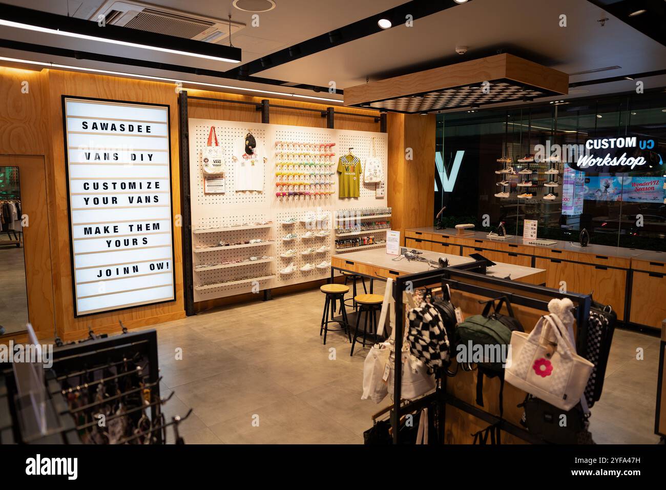 BANGKOK, THAILAND - OCTOBER 27, 2023: interior shot of Vans store in ...