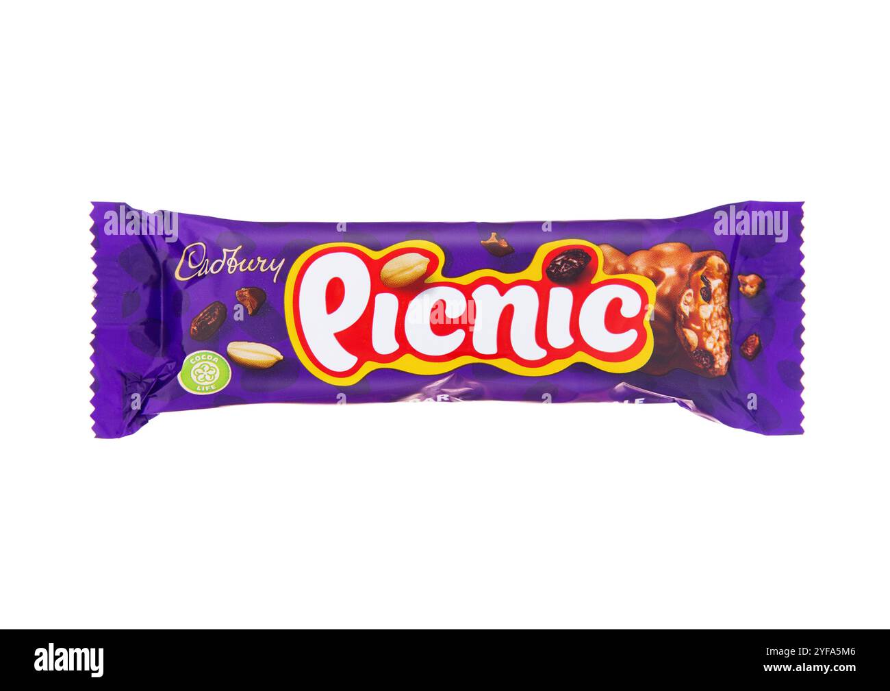 LONDON, UK - NOVEMBER 05, 2024: Cadbury Picnic chocolate bar with ...