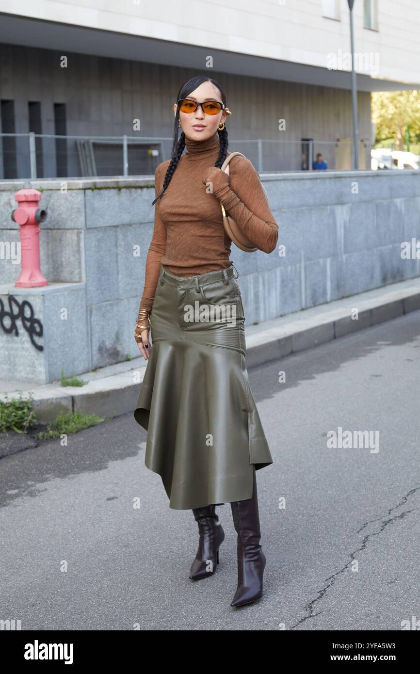 MILAN, ITALY - SEPTEMBER 19, 2024: Korlan Madi before Philosophy ...