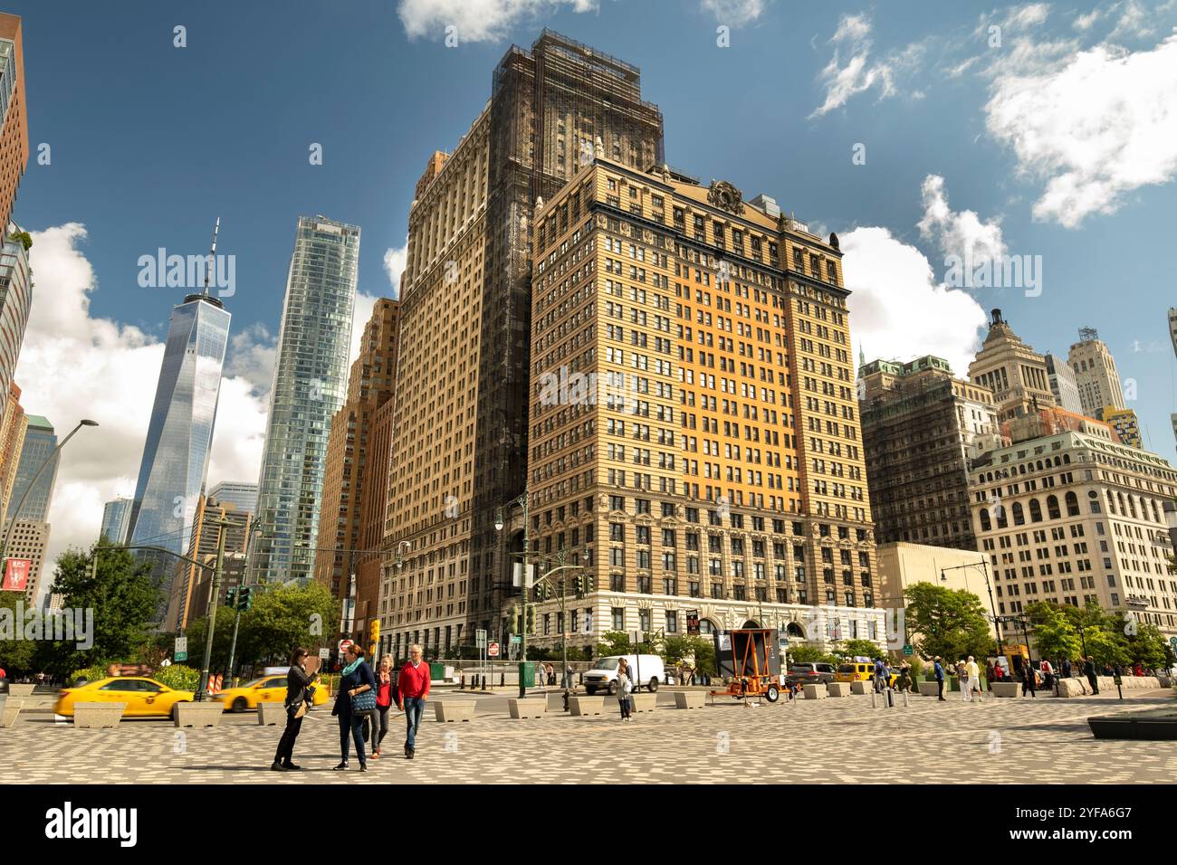 People walk in Battery Park Lower Manhattan New York Stock Photo - Alamy