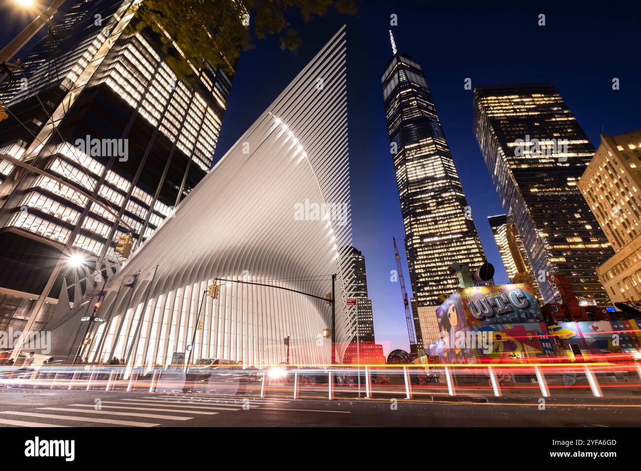 New York City Oculus downtown transportation subway business hub Stock ...