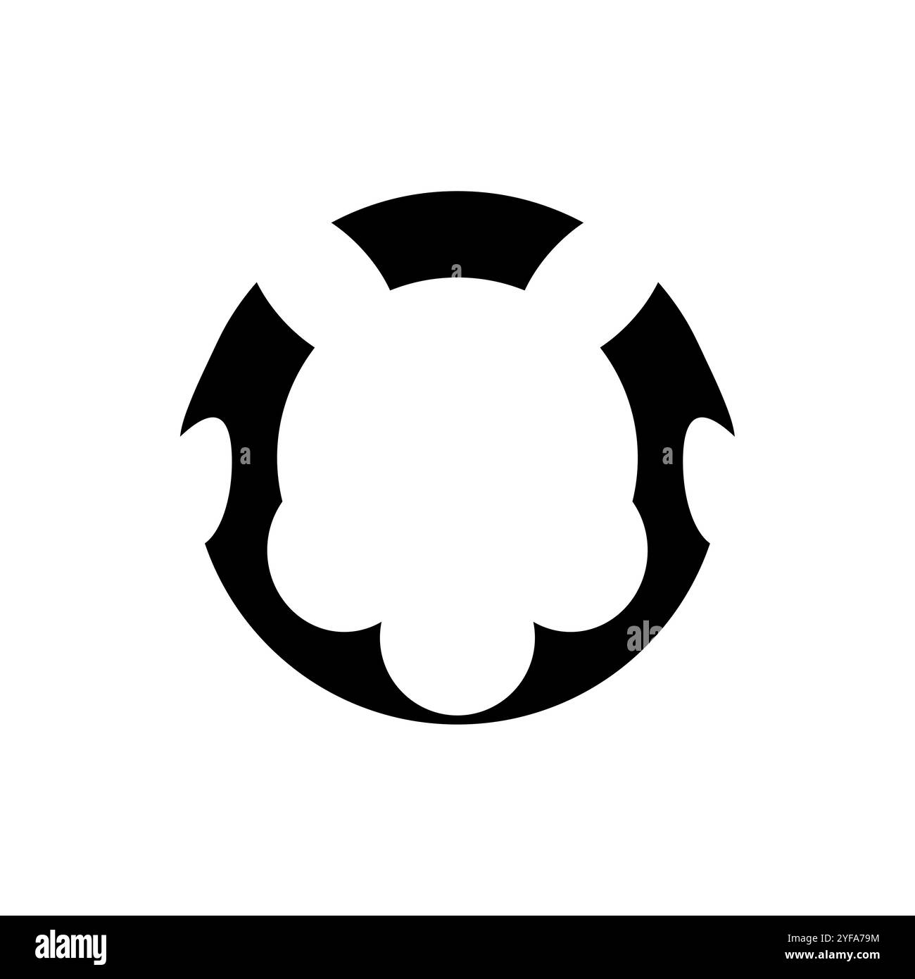 Edgy black avatar frame with horns for an evil profile Stock Vector ...