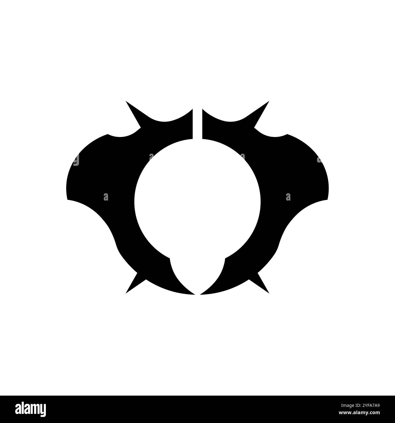Black avatar frame with a devilish, scifi inspired look Stock Vector ...